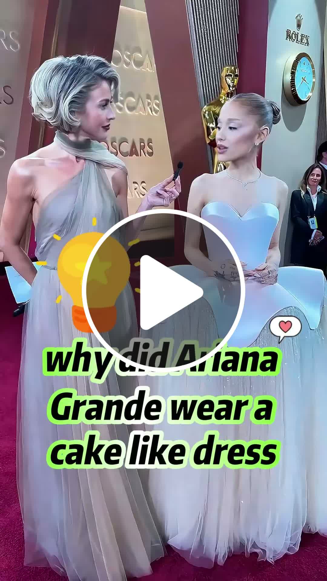#CaughtOnCamera Why did Ariana Grande wear a cake-like dress at the ...