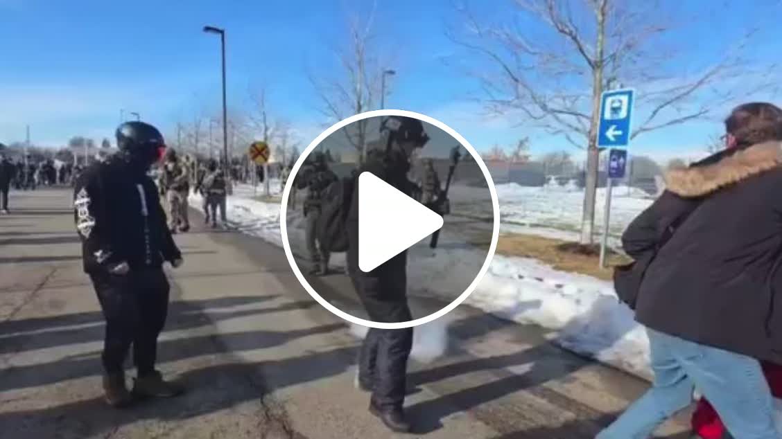 Americans are outside the federal building in Minneapolis blasting “ICE ...