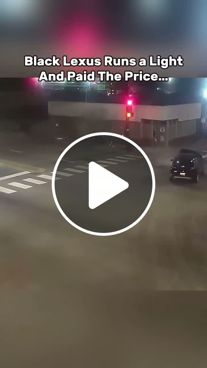 After running through a red light a Lexus caused a major car accident ...