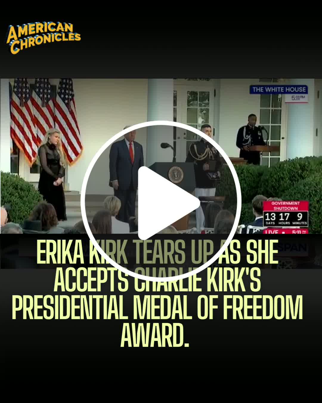 JUST IN: Erika Kirk tears up as she accepts Charlie Kirk's Presidential ...