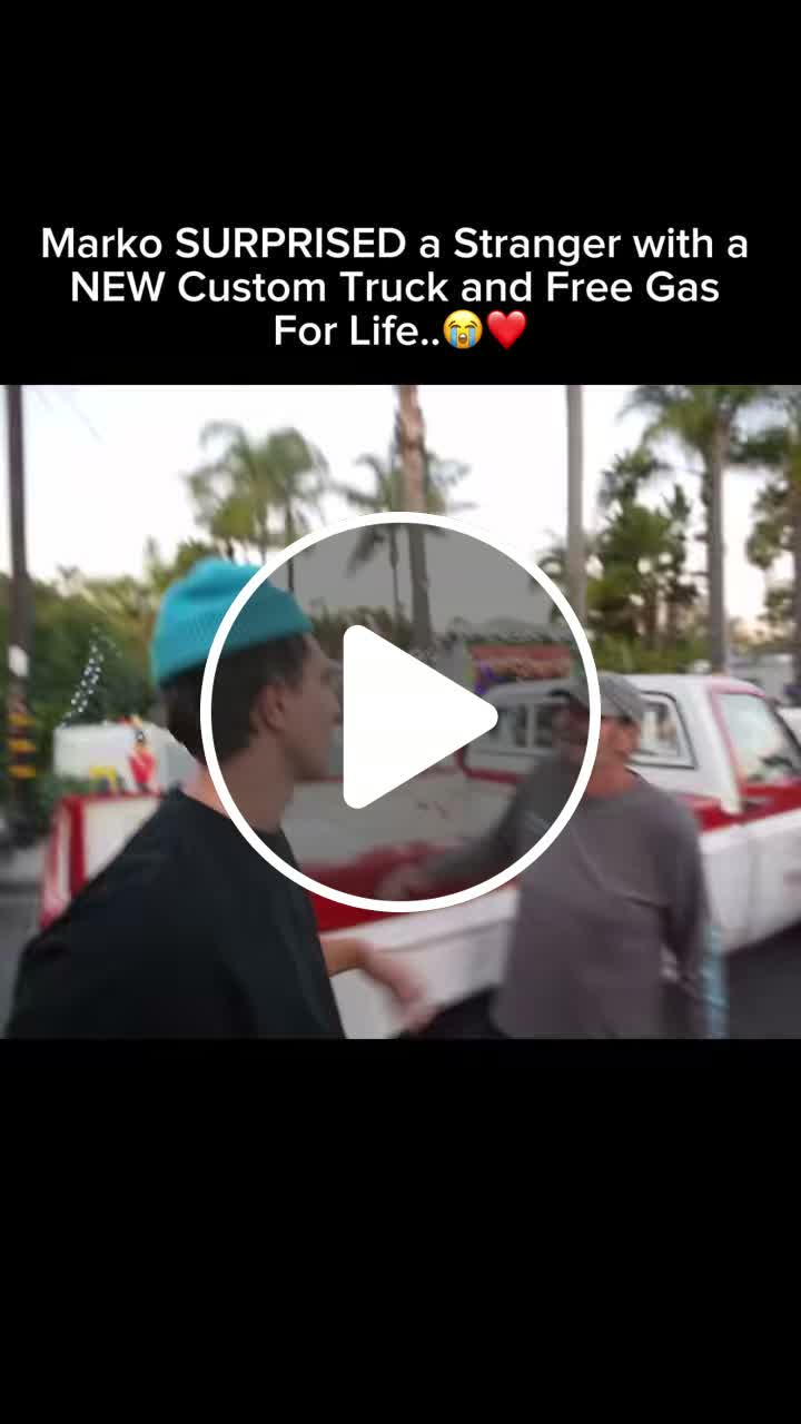 Marko SURPRISED a Stranger with a NEW Custom Truck and Free Gas For ...