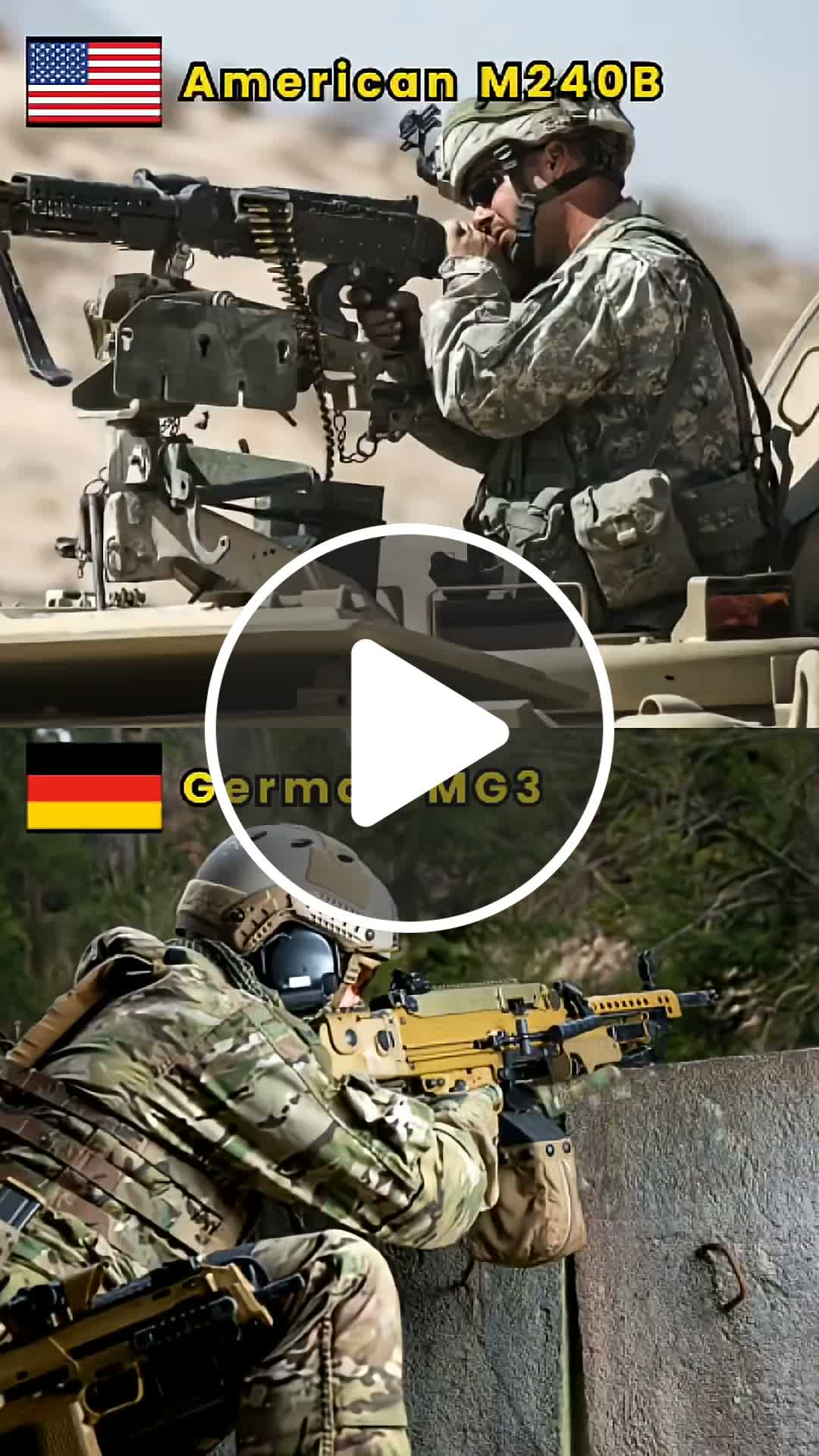 German MG3 vs. American M240B Ultimate Machine Gun Comparison! #shorts ...