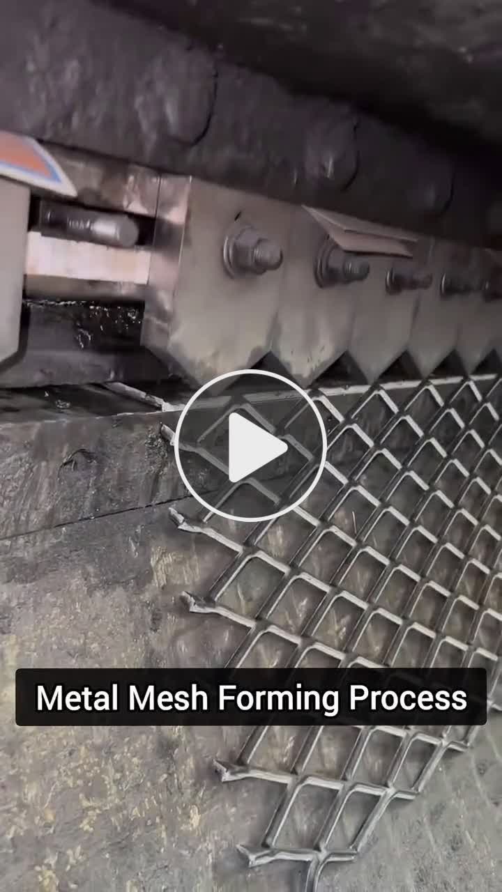 machine forming a metal mesh, a process for creating expanded metal ...