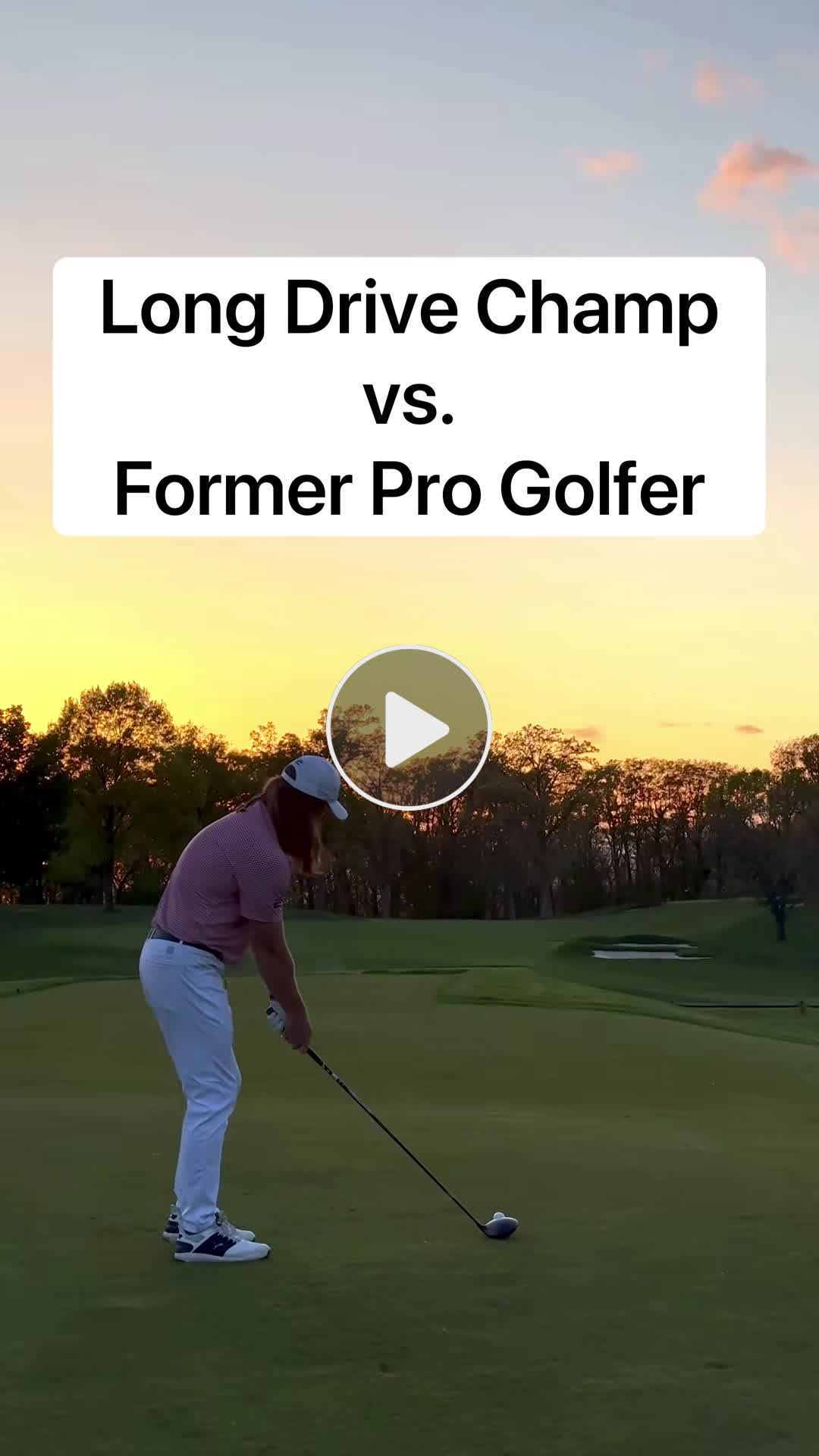 Can a World Long Drive Champ beat a former professional golfer_ 🤔 ...