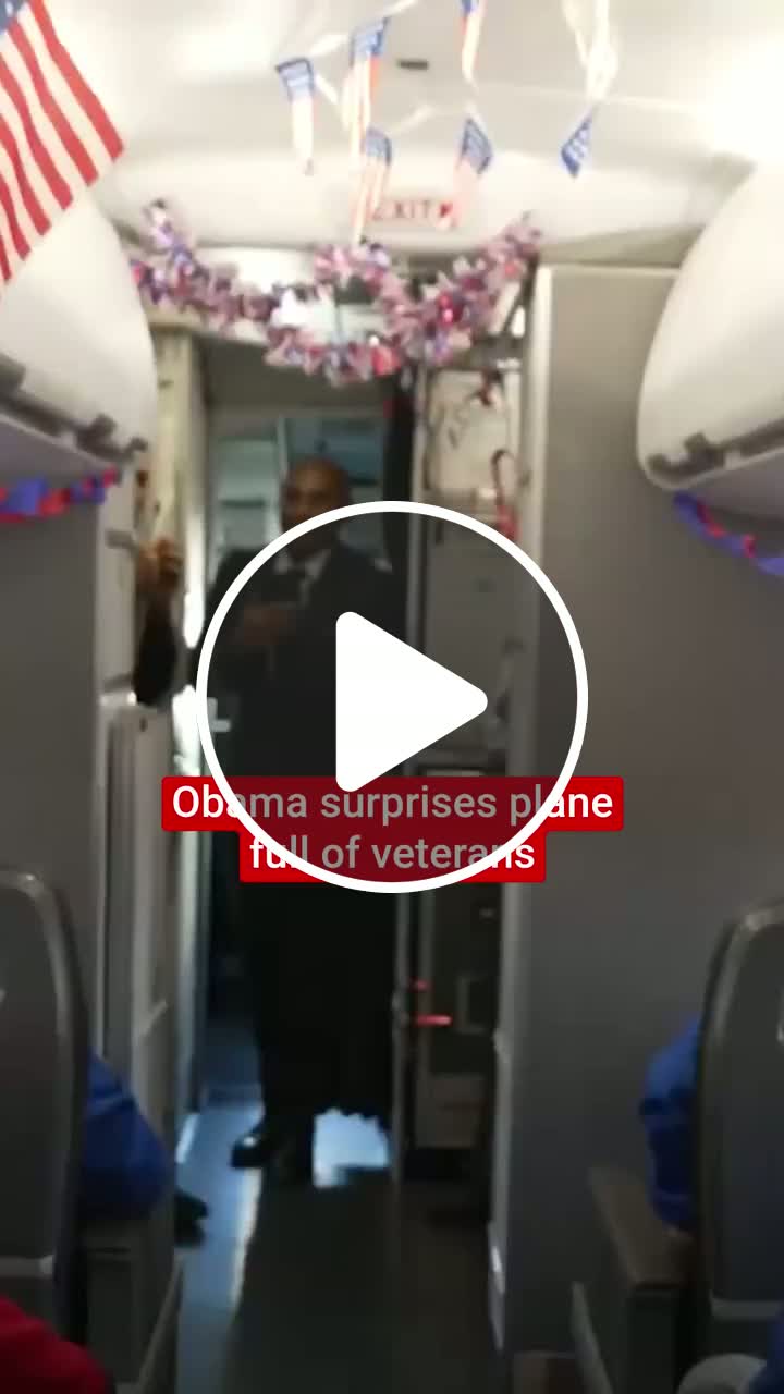 Former US President Barack Obama Surprised a Plane Full of Veterans # ...