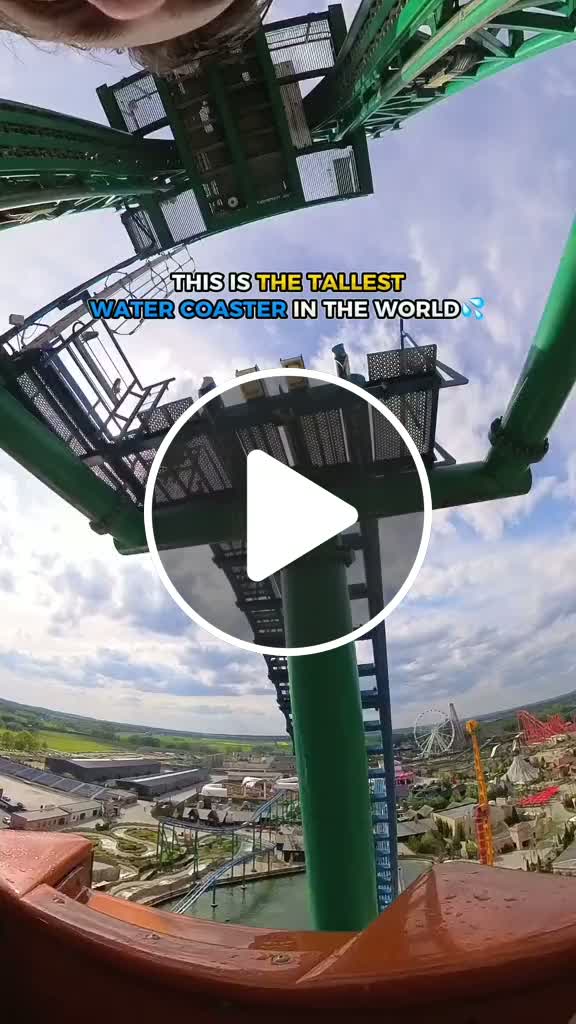 The TALLEST water coaster in the world!😳💦 This is Speed located at ...