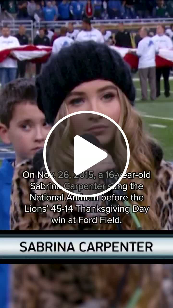 10-YEARS AGO:16-year-old Sabrina Carpenter sang the National Anthem ...