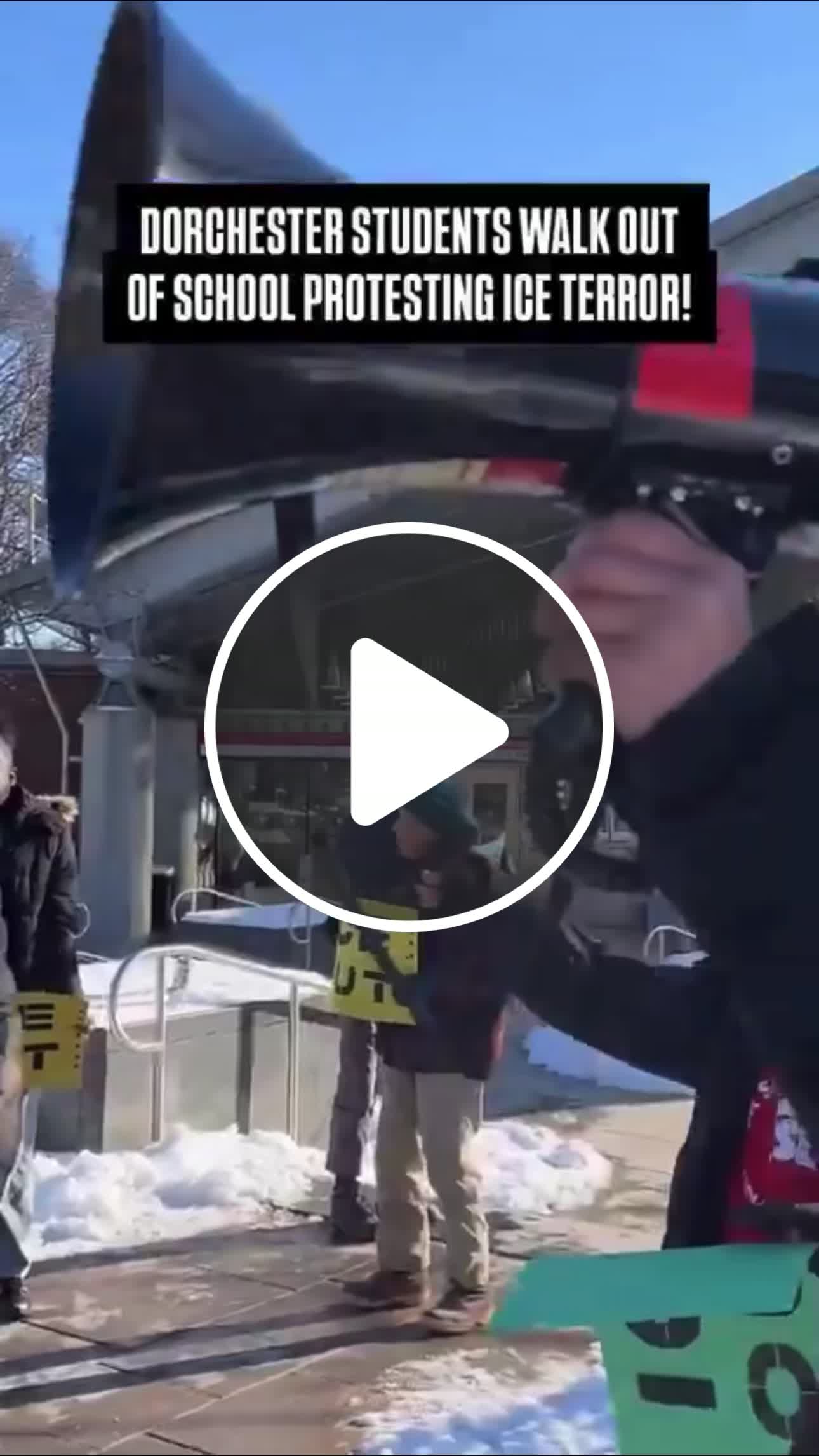 Students from @BostonSchools stage an anti-ICE walkout to protest ...