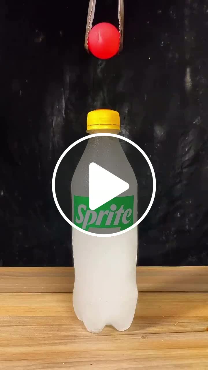 Red Hot Ball Meets Sprite Bottle #satisfying #asmr #experiment #science ...