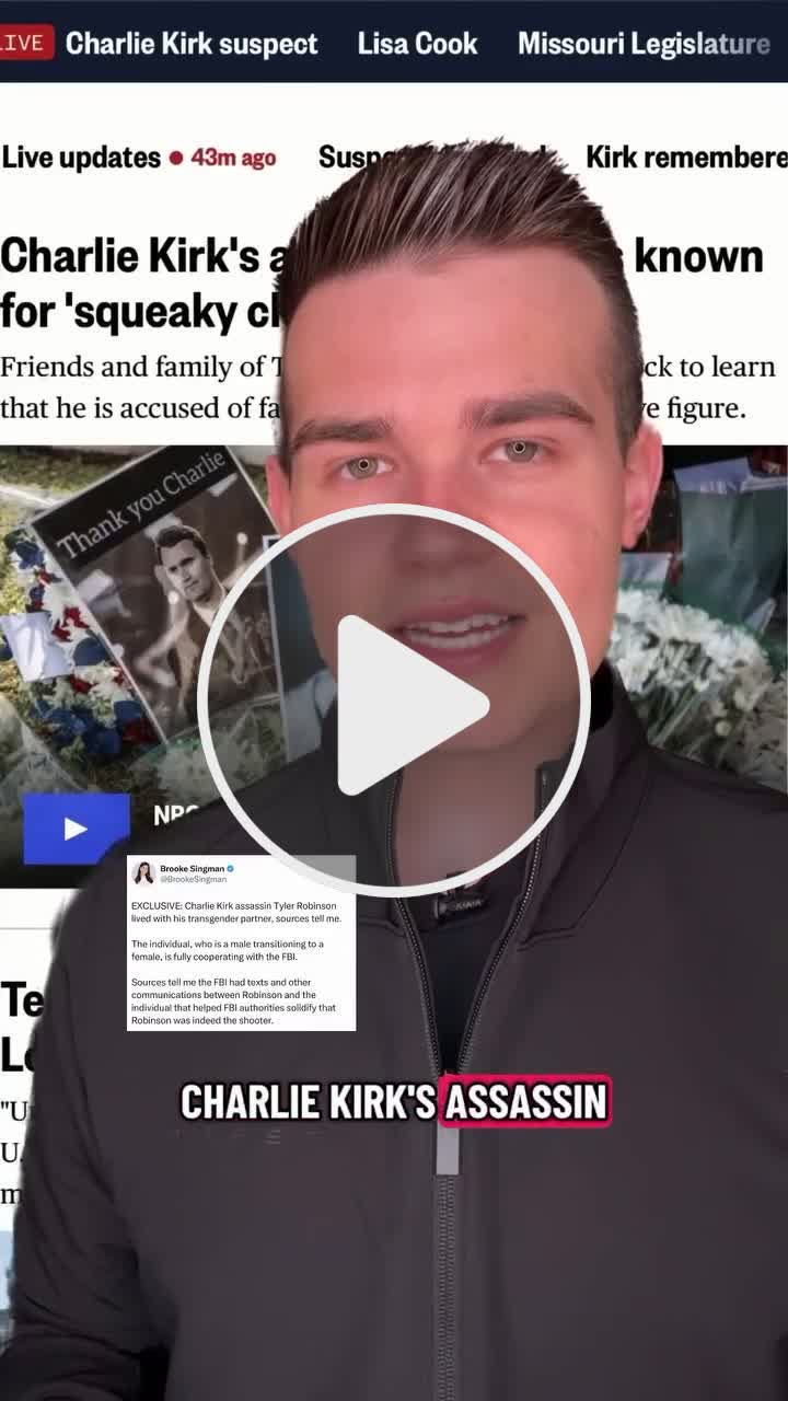 According to a source, Charlie Kirk’s alleged assassin, Tyler Robinson, lived with a transgender ...
