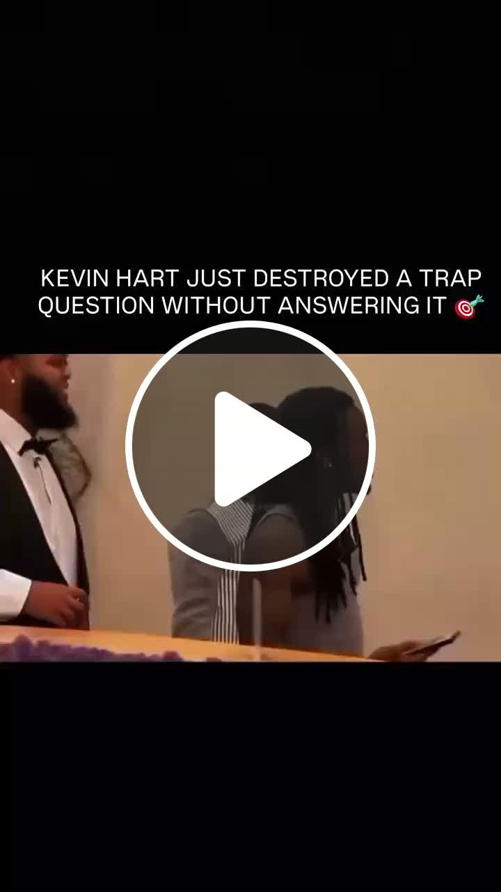 KEVIN HART JUST DESTROYED A TRAP QUESTION WITHOUT ANSWERING IT 🎯 ...