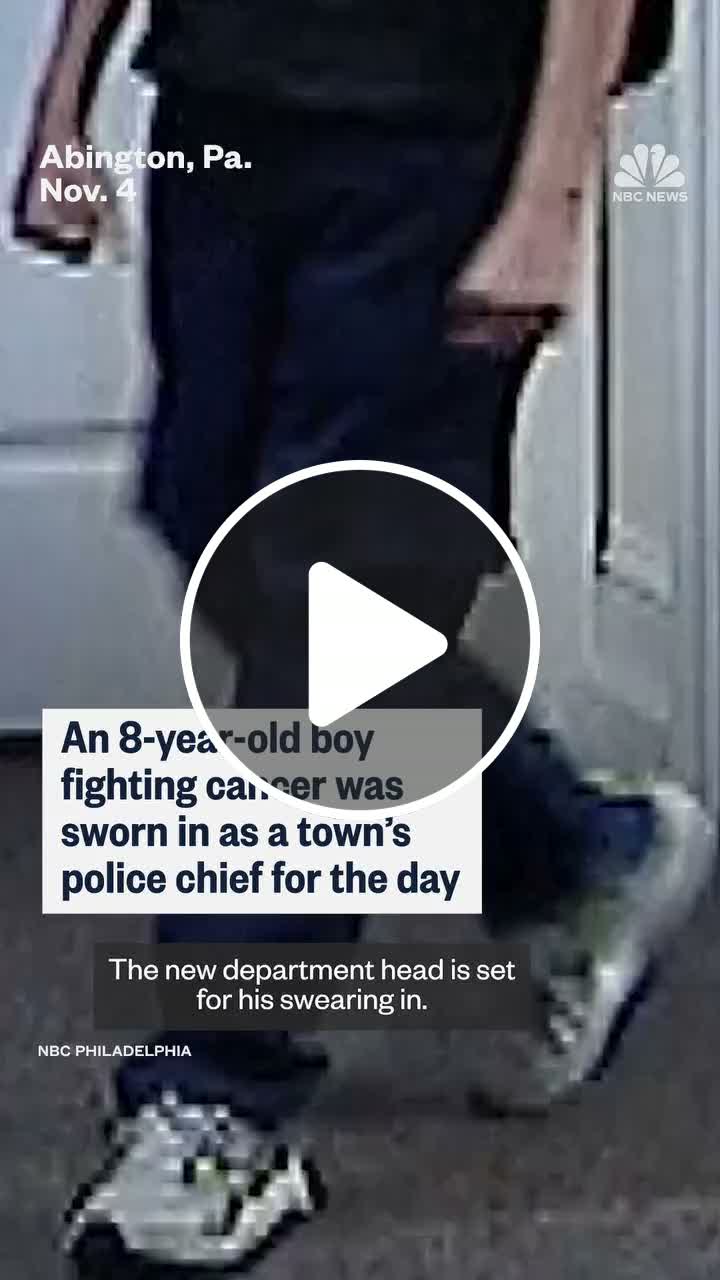 William Weir an 8-year-old boy with a rare eye cancer was sworn in as ...