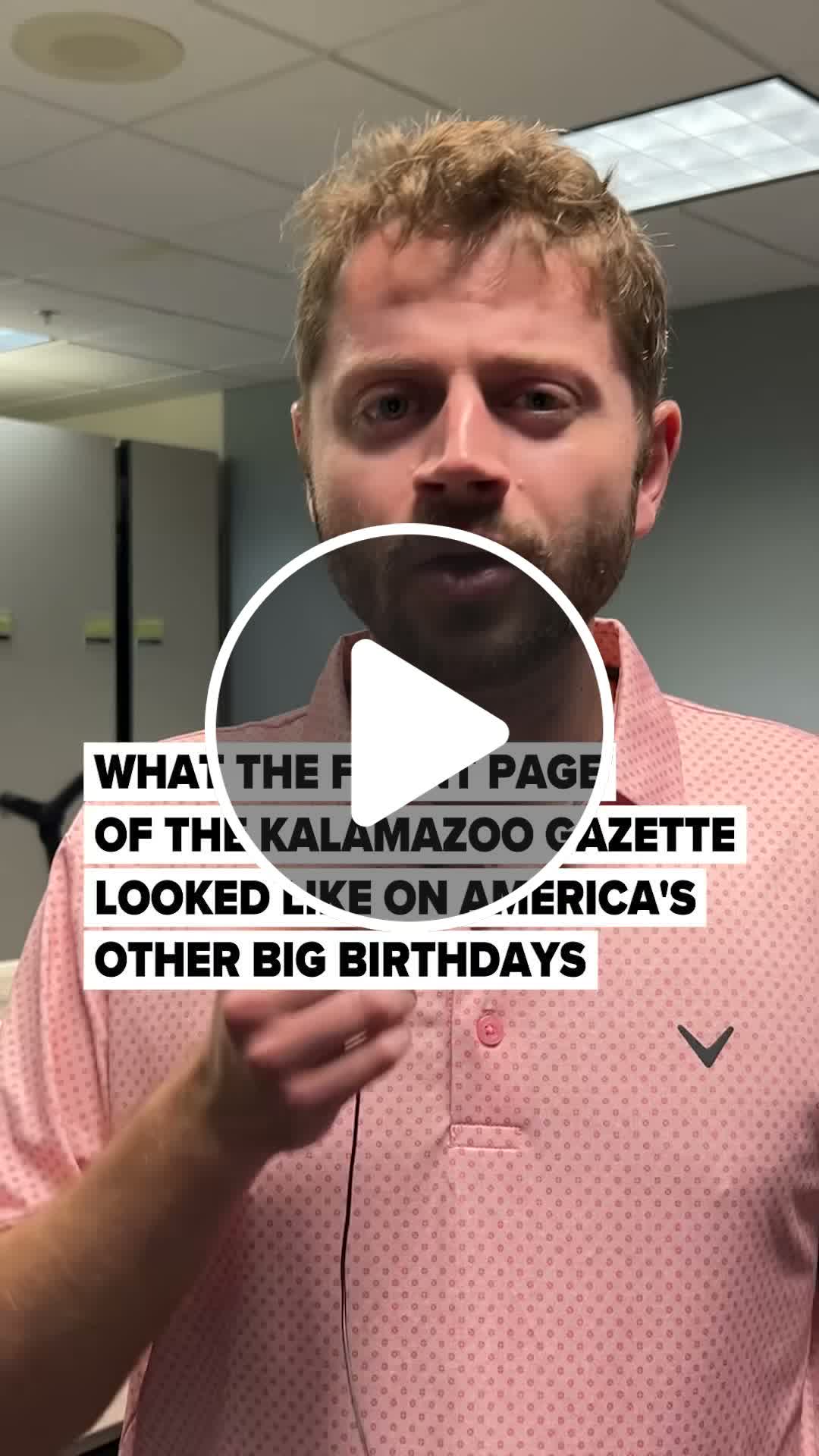 What the front page of the Kalamazoo Gazette looked like on America's ...