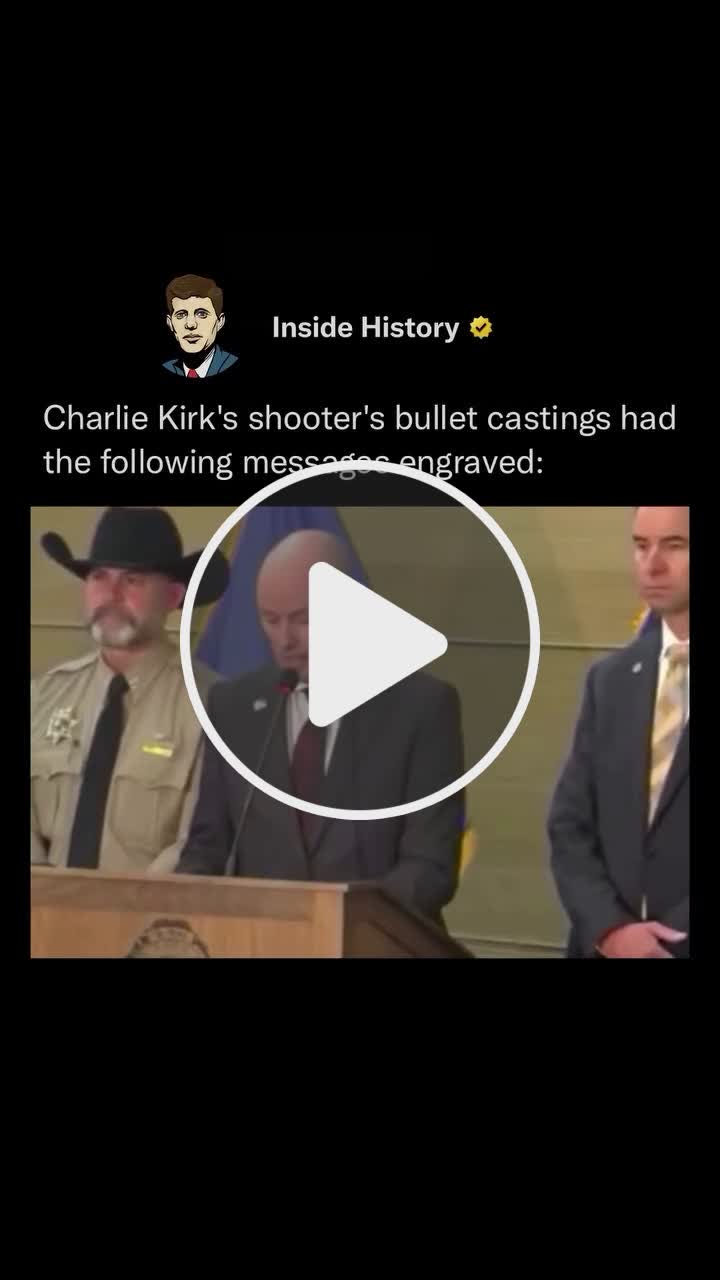 The bullet casings recovered from the scene of Charlie Kirk’s ...