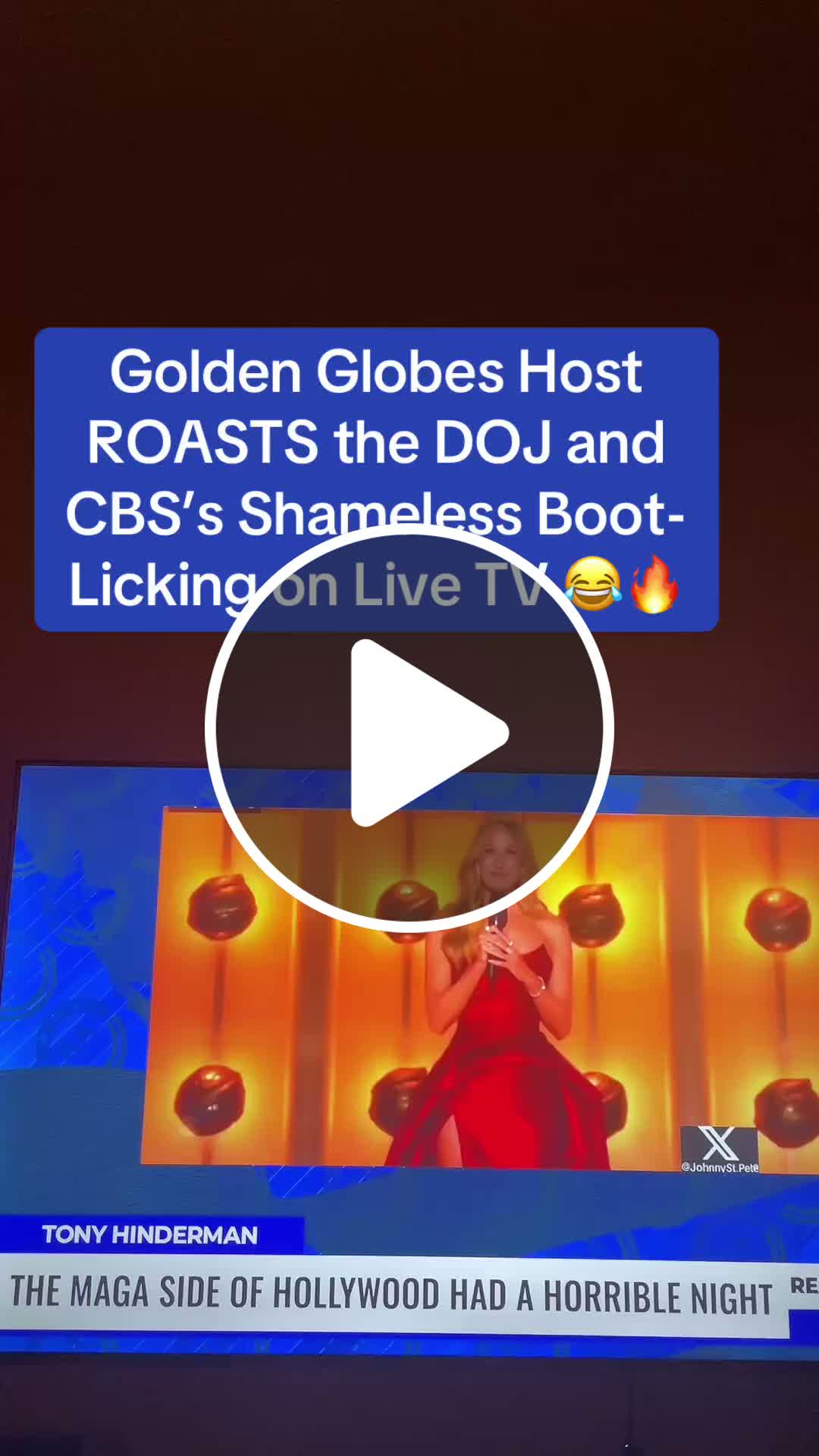 Golden Globes Host Eviscerates the DOJ and Calls Out CBS’s Shameless ...