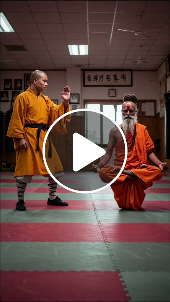 AI-generated: Floating Monk vs Shaolin – The Clash 🧘♂️🥋 #ai #monks # ...