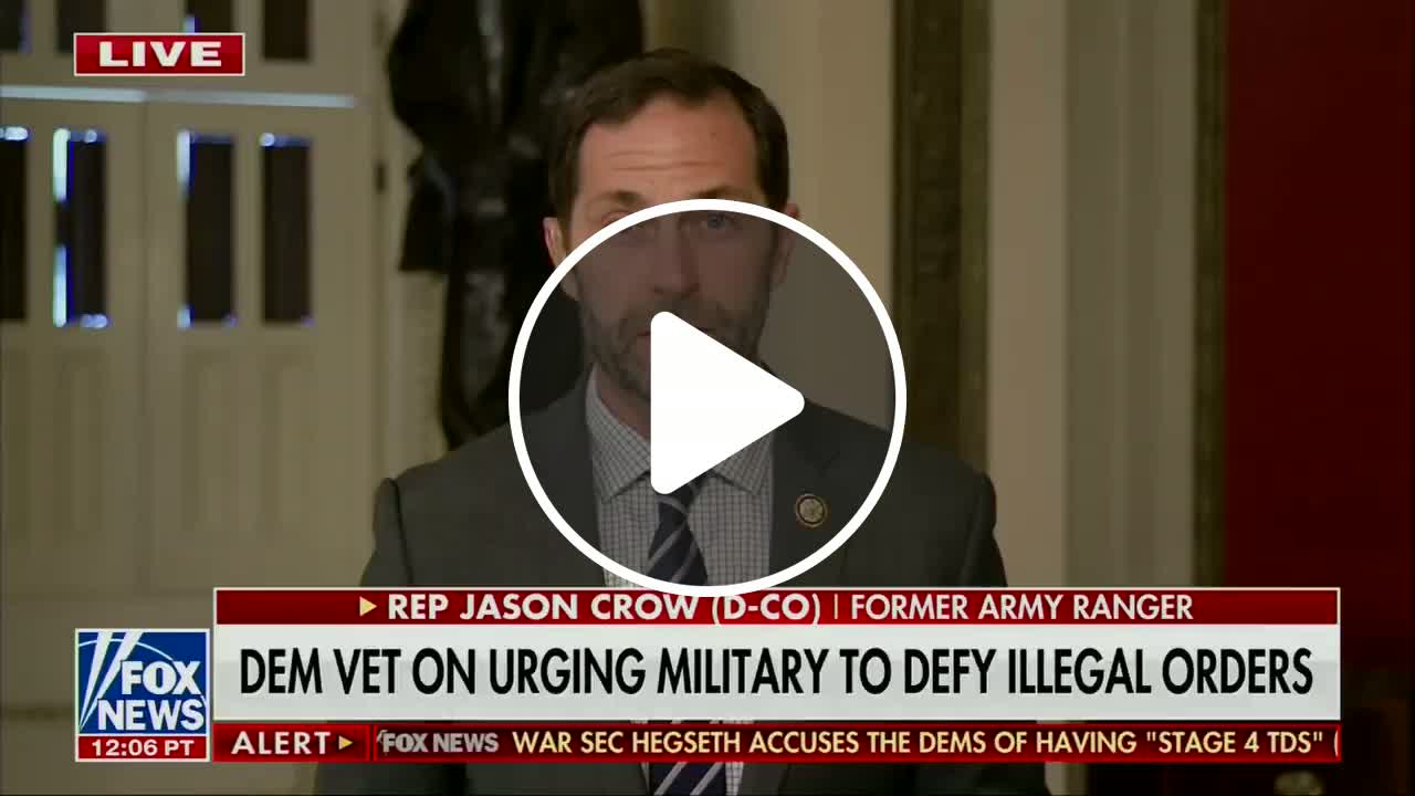 Rep. Jason Crow (D- CO) Melts Down on Air, Admits He Opposed Striking ...