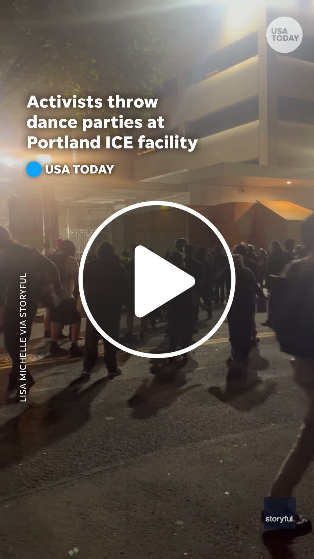 Activists dance outside Portland ICE facility after protests over Trump ...