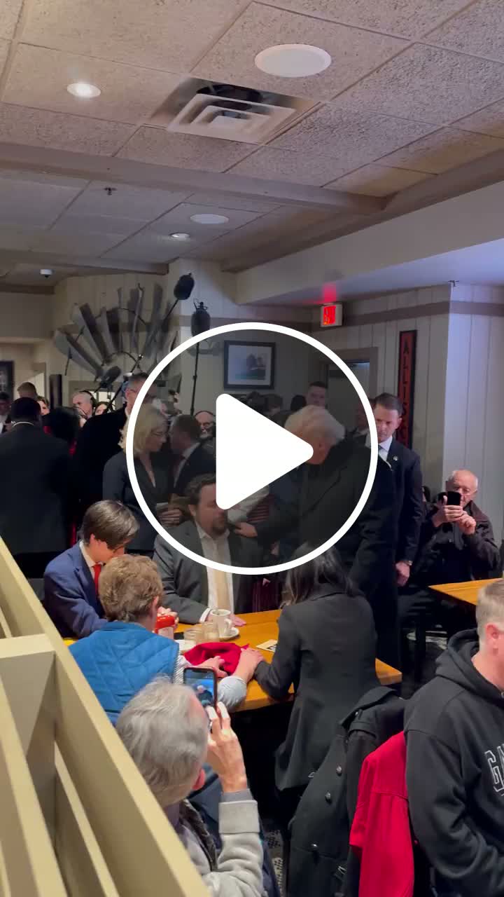 A patron at the Machine Shed restaurant in Iowa steps up, asks ...