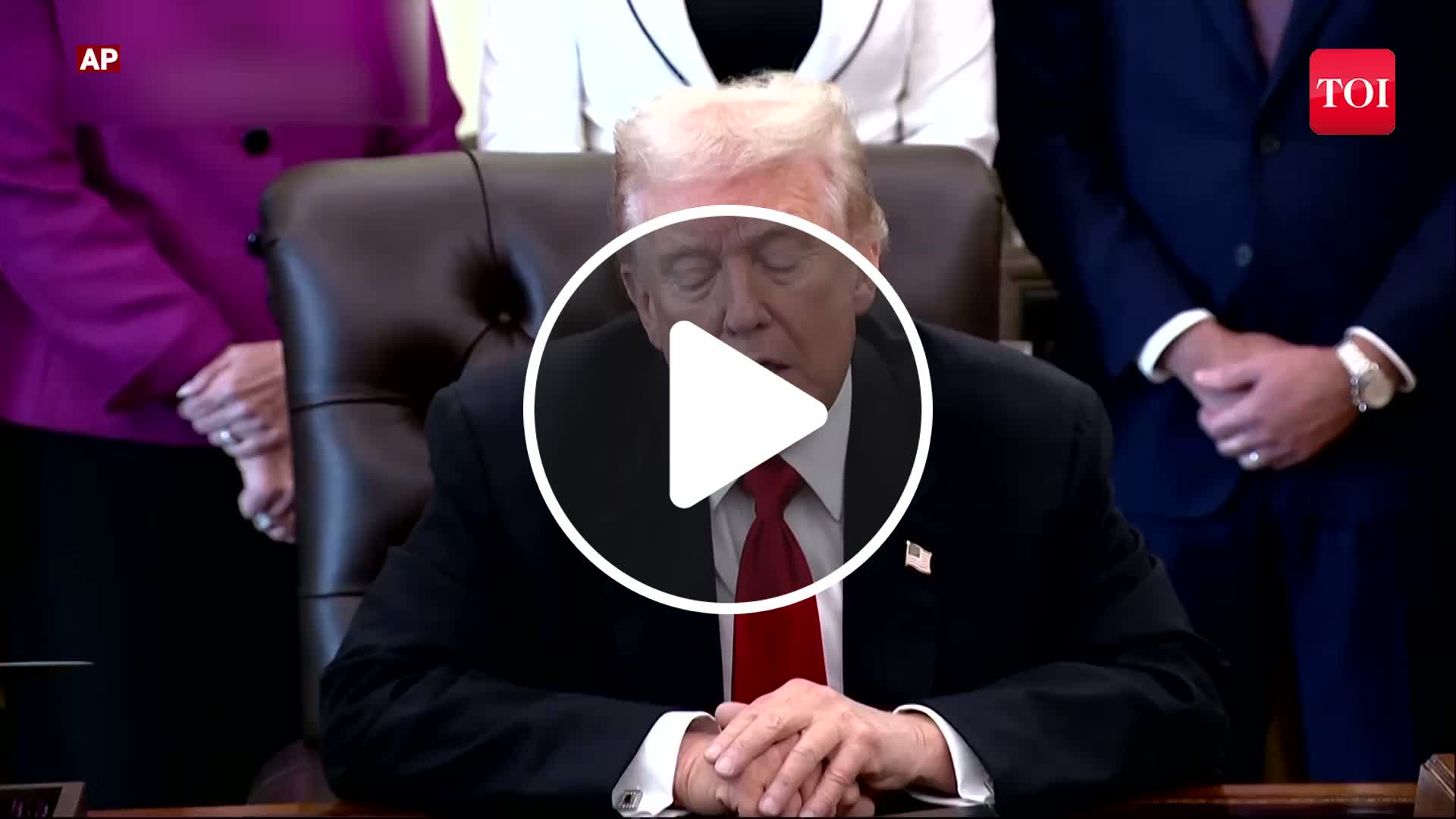 Trump Falls Asleep Mid-Event? Viral Oval Office Video Embarrasses US ...