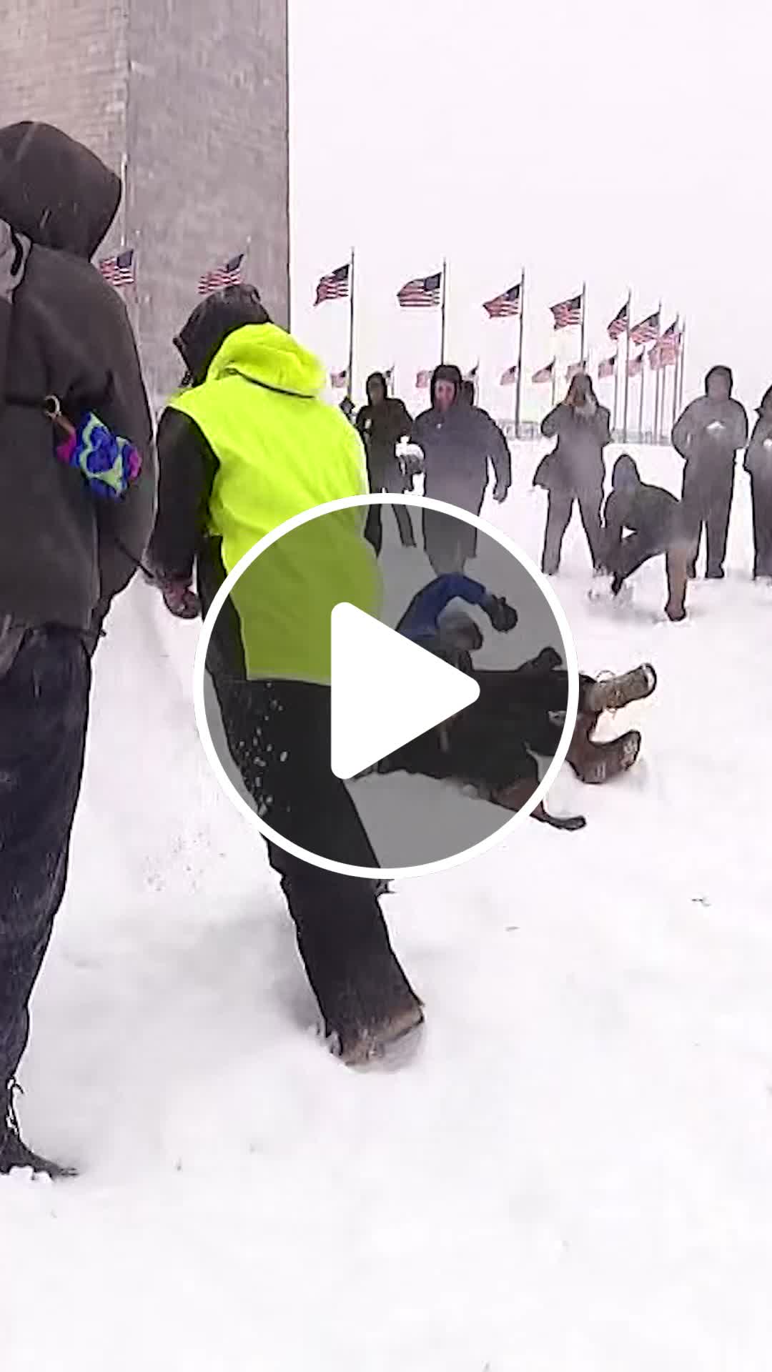 Snowballs fly at Washington Monument in D.C - NewsBreak