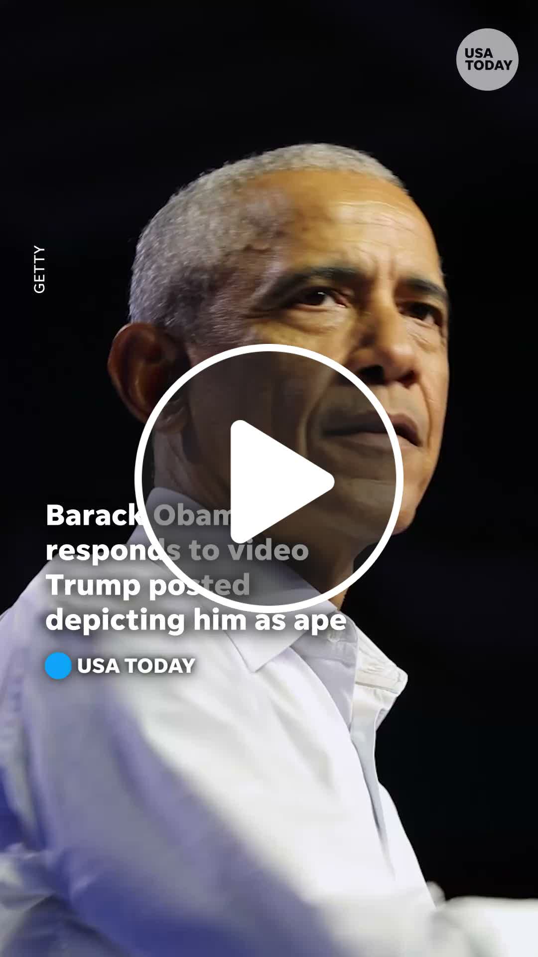 Barack Obama responds to Trump post depicting Obamas as apes - NewsBreak