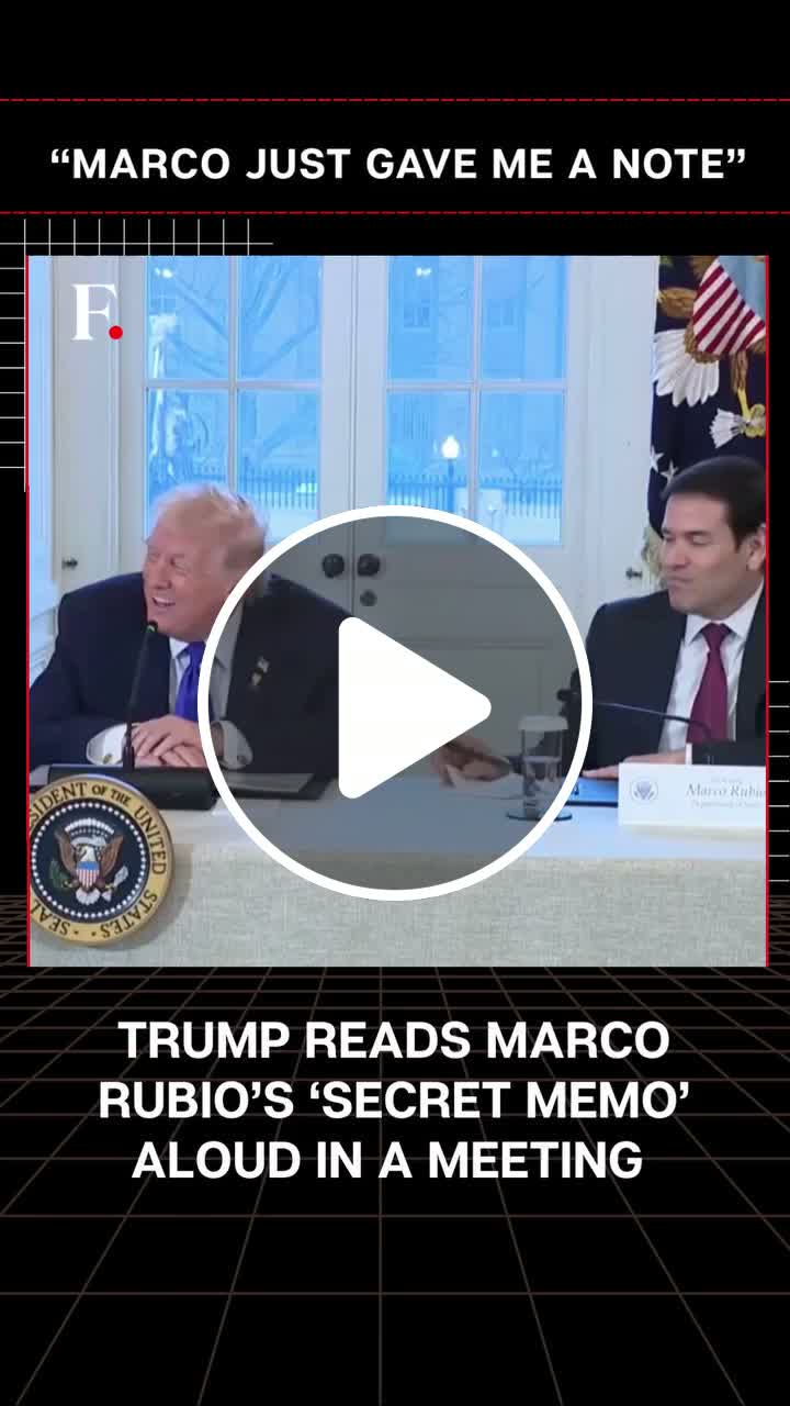 Trump reads Rubio's 'secret memo' loud in a meeting - NewsBreak