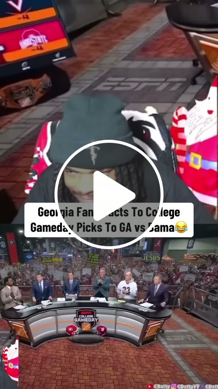 Georgia fan reacts to college gameday picks to GA vs BAMA. #godawgs ...