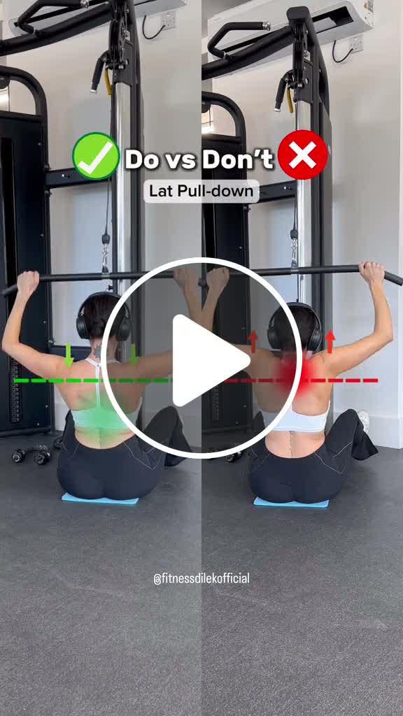 Do vs Don t - Fix your Lat Pulldown A common beginner mistake on the ...