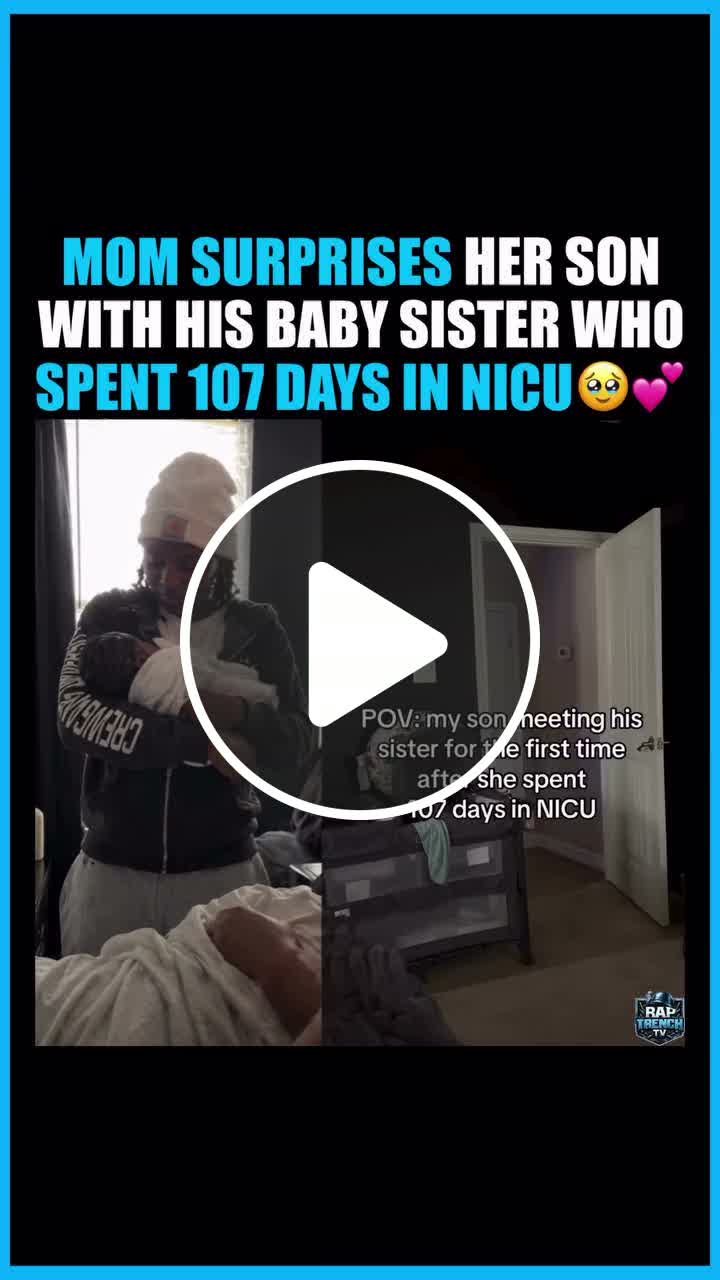 Mom surprises her son with his baby sister who spent 107 days in NICU ...