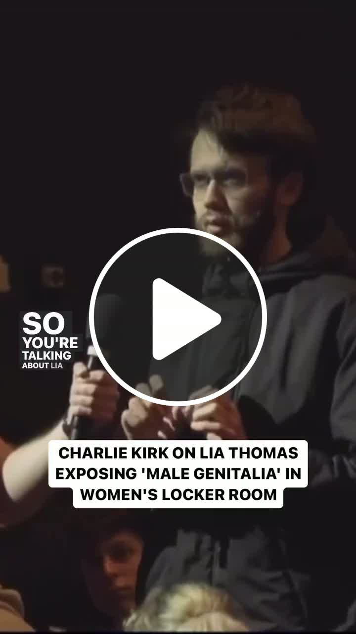 Charlie Kirk on Lia Thomas exposing male genitalia in womens locker ...