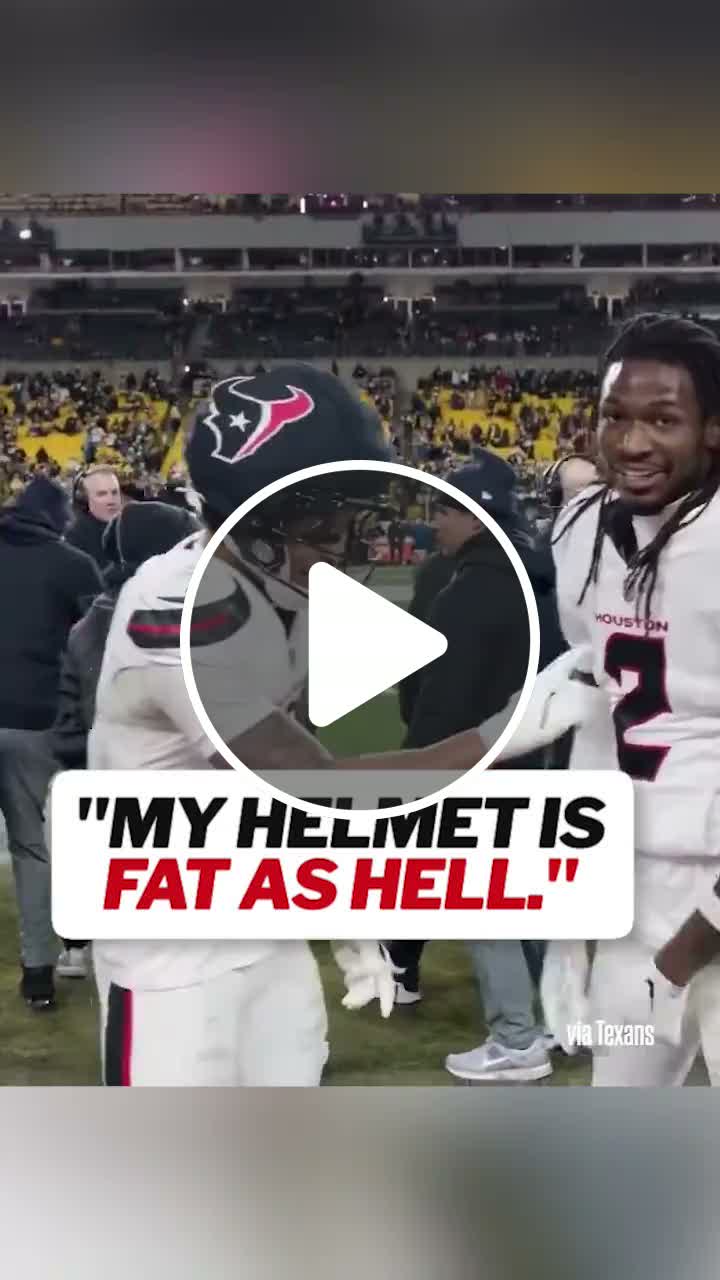 Jalen Pitre had some trouble taking off his Guardian Cap 😅 created by ...