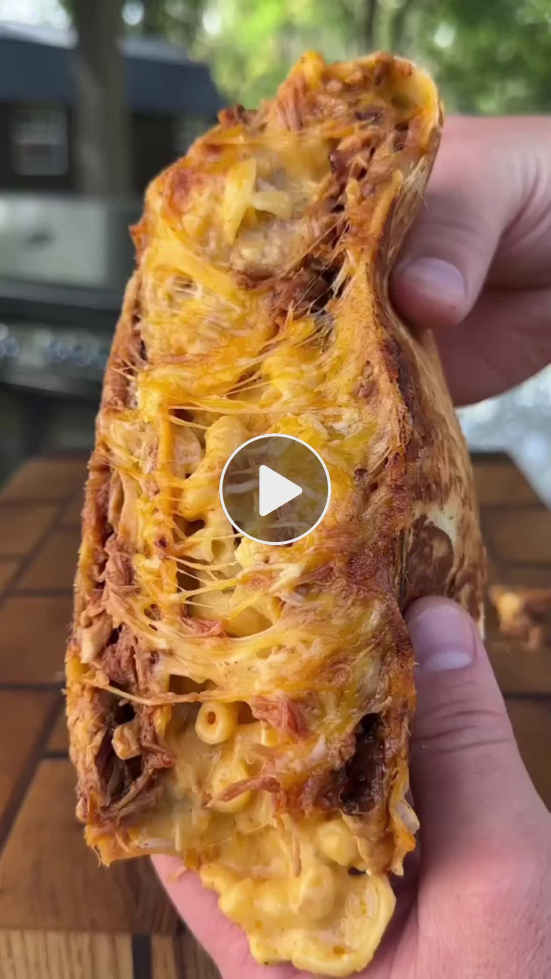 Pulled pork Mac cheese crunch wrap the best use of pulled pork#yummy # ...