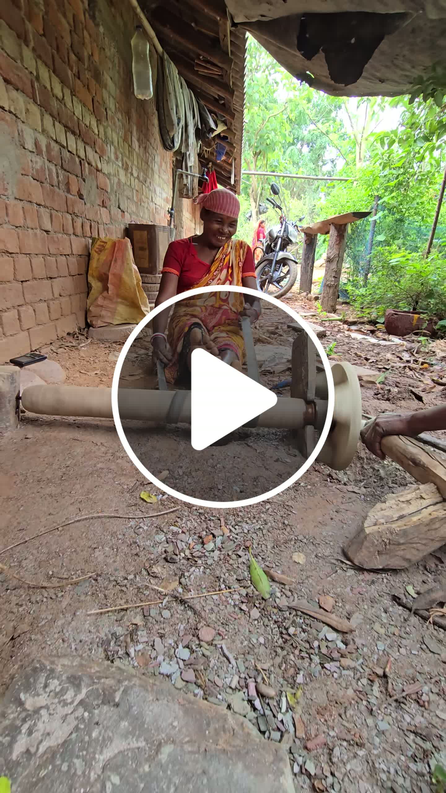 #FirstVideoChallenge Indian Authentic Stone Roti Maker Making Process ...