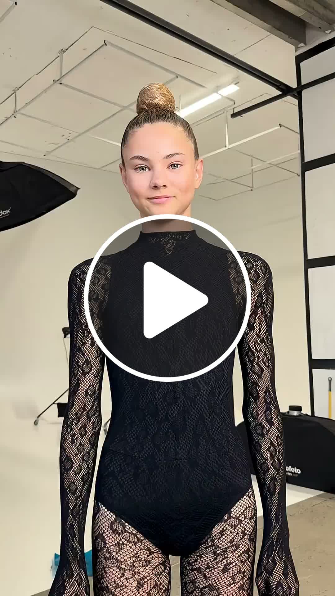 Model poses for photoshoot📸 Rhythmic gymnastics. Model Valeriia - NewsBreak