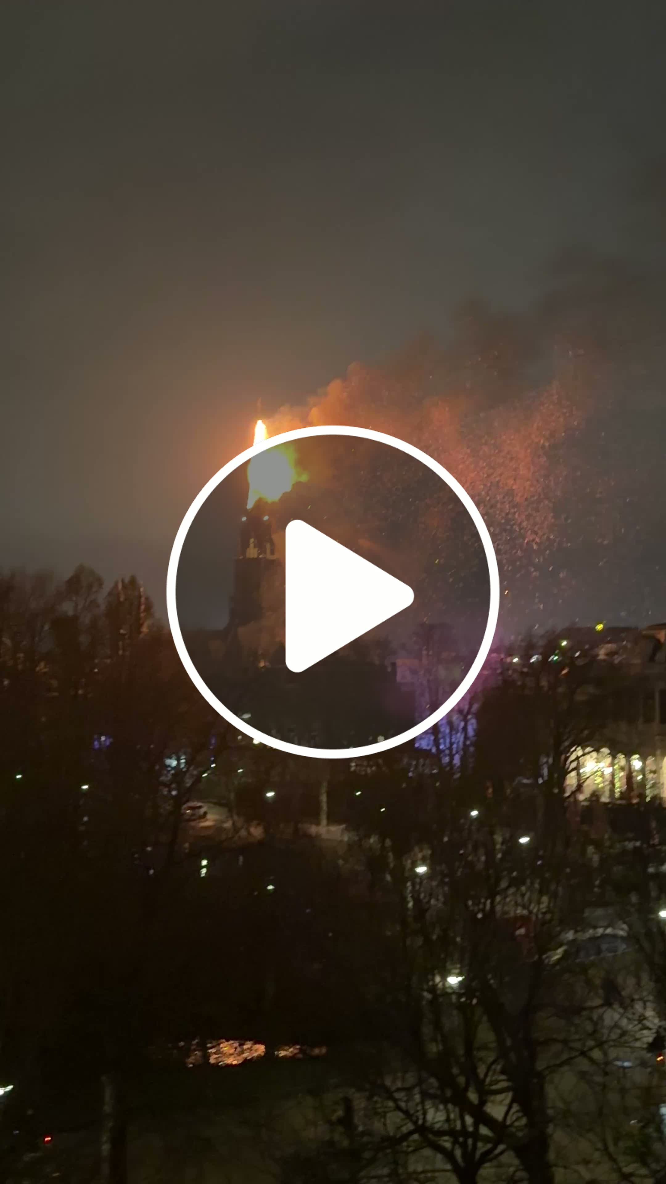 Amsterdam: Dramatic footage of the iconic Vondelkerk Church burning ...