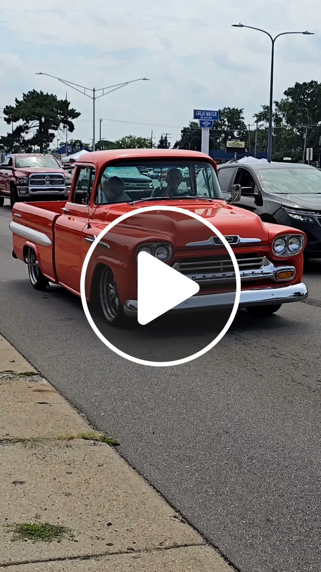 1958 Chevrolet Apache 31 Fleetside Pickup Truck Drive By Engine Sound ...
