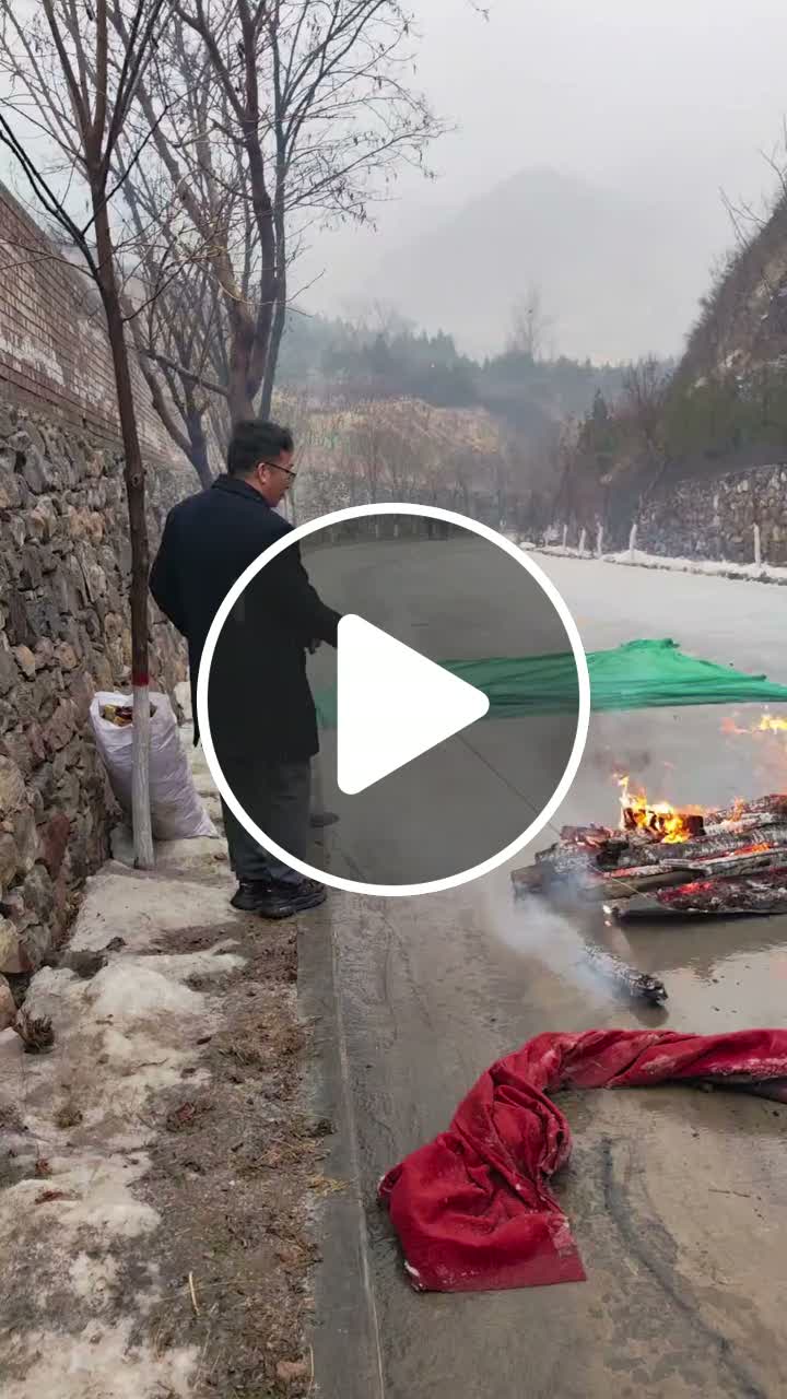This is a local ritual in parts of China marking a new road opening ...