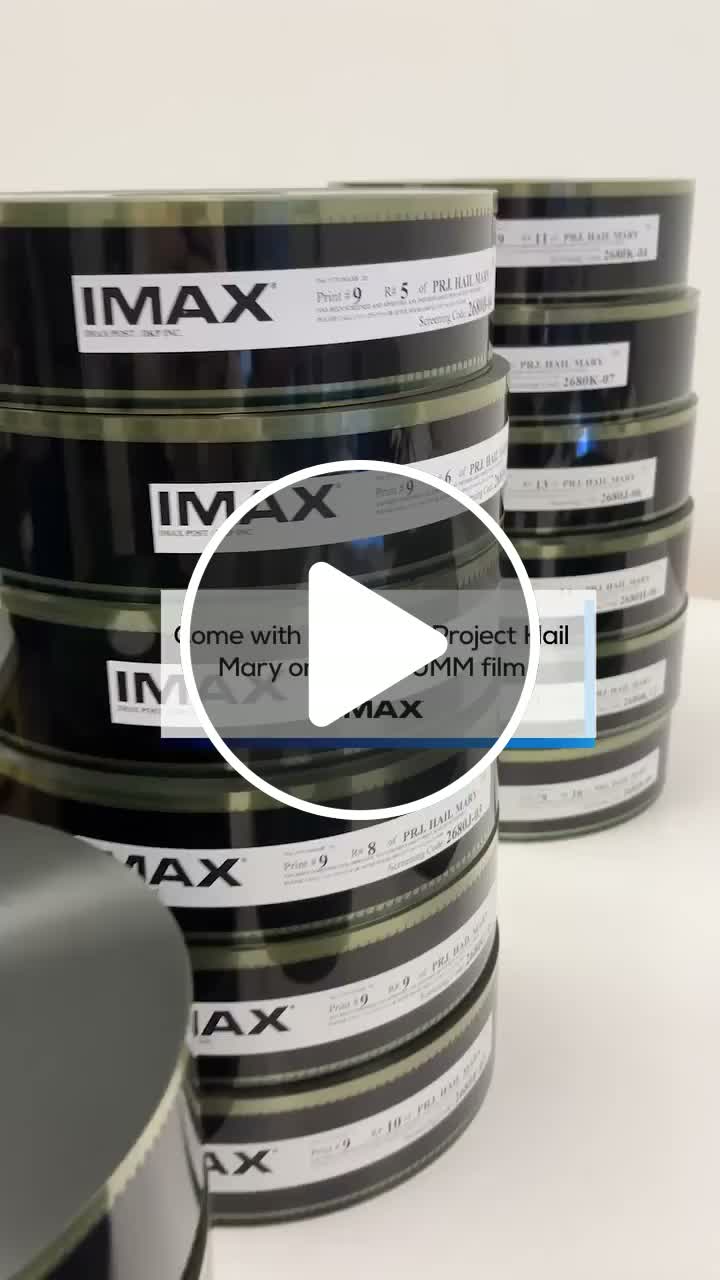Loading IMAX 70mm film for the epic mission in Project Hail Mary! 🎬 # ...