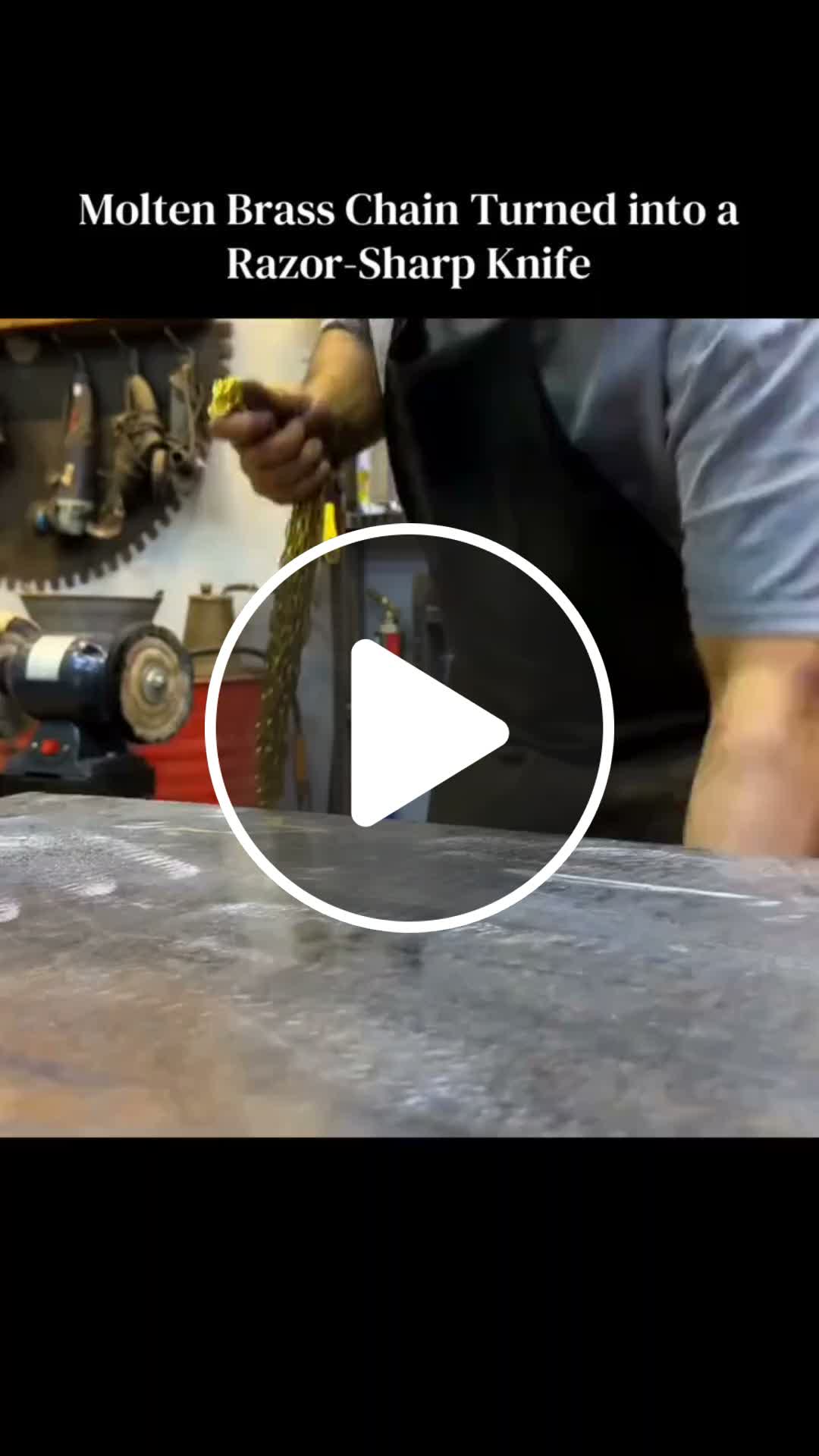 Molten Brass Chain Turned into a Razor-Sharp Knife - NewsBreak