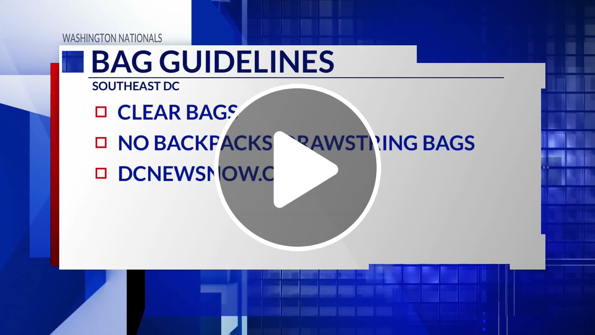 Washington Nationals bag policy, guest conduct policy at Nats Park ...