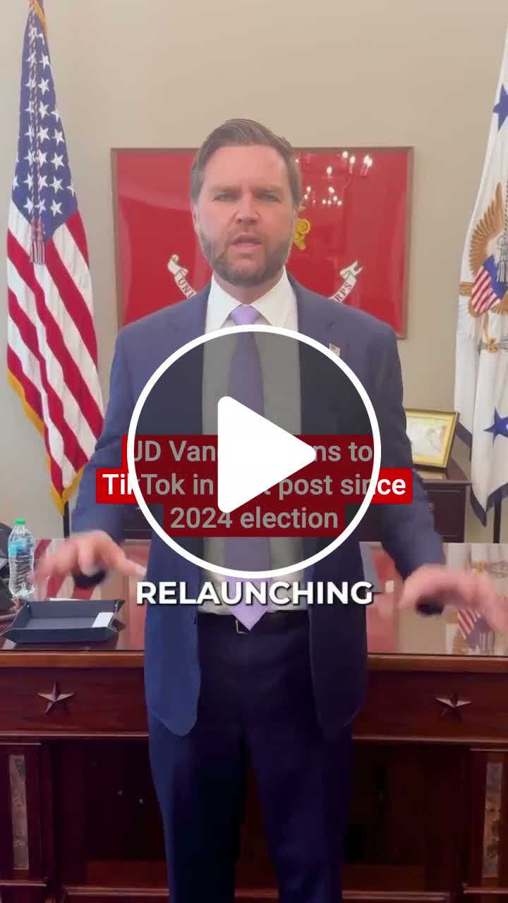 JD Vance has made his return to TikTok in his first post since Election ...