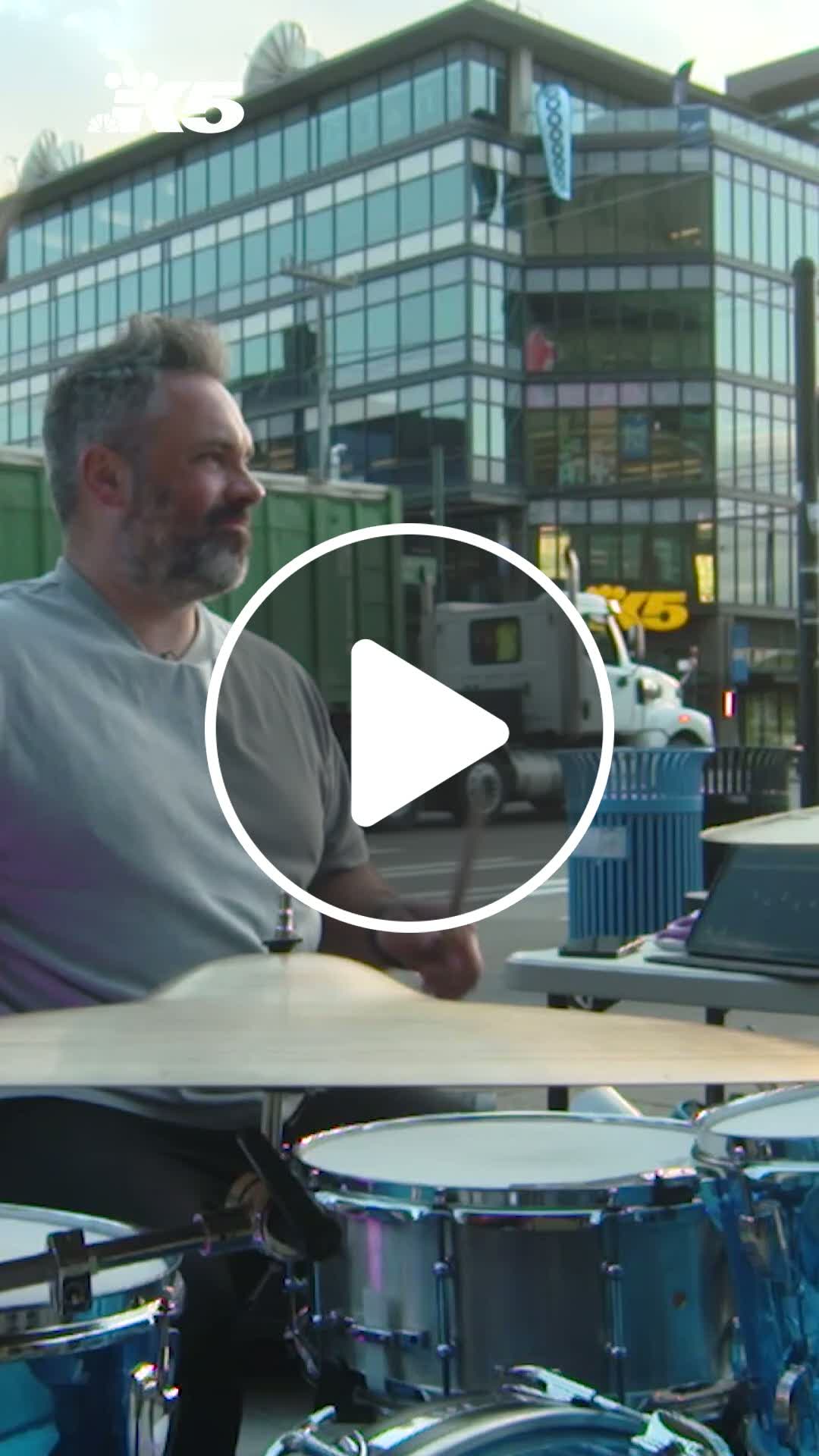 Drummer brings the tunes outside T-Mobile Park - NewsBreak
