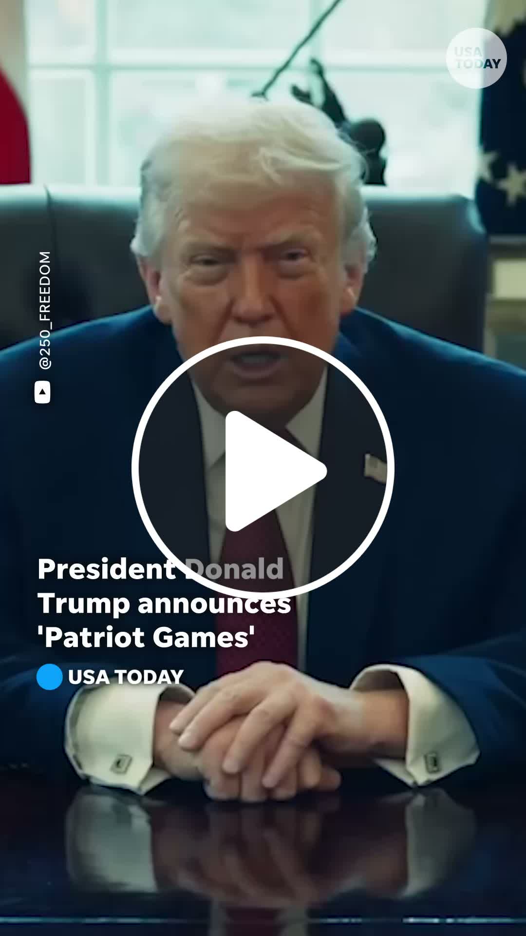 President Donald Trump announces 'Patriot Games' for America's 250th ...