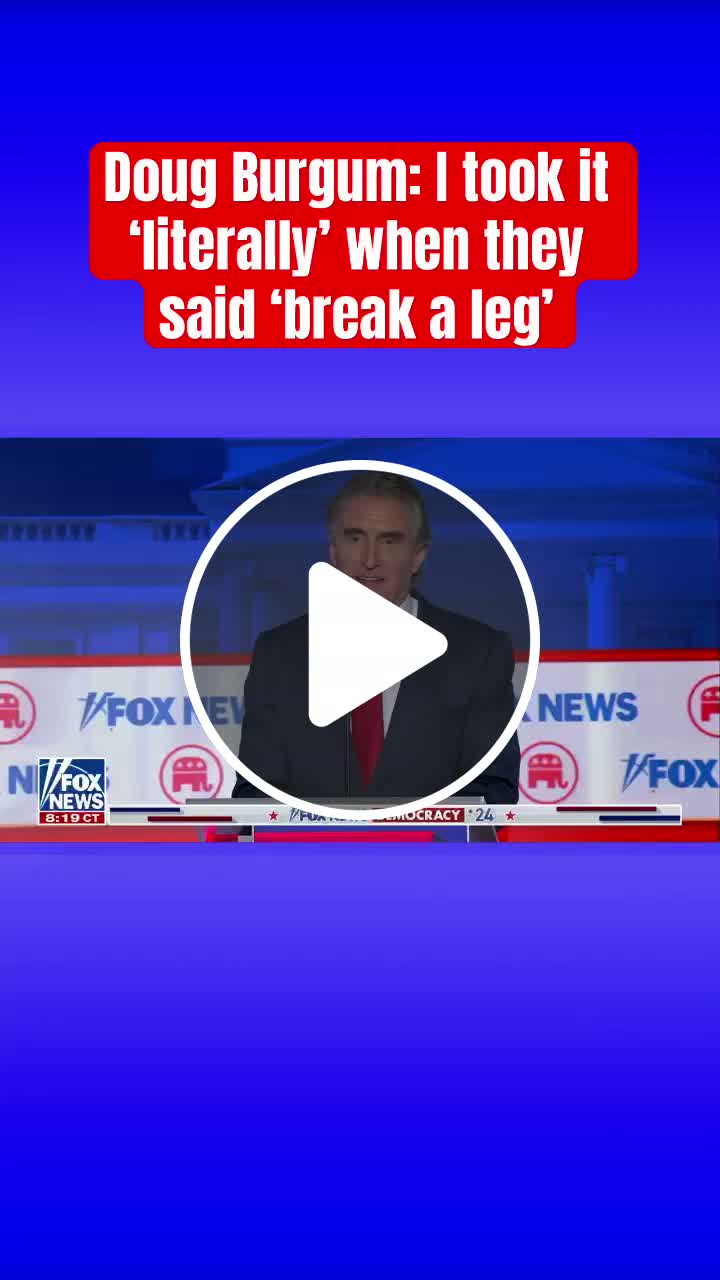‘BREAK A LEG’ Doug Burgum laughs off injury after being rushed to ER ...