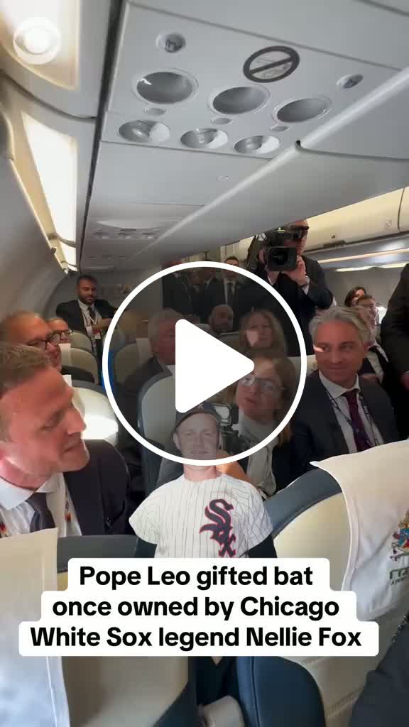 En route to Turkey, Pope Leo was gifted a bat once owned by Chicago ...