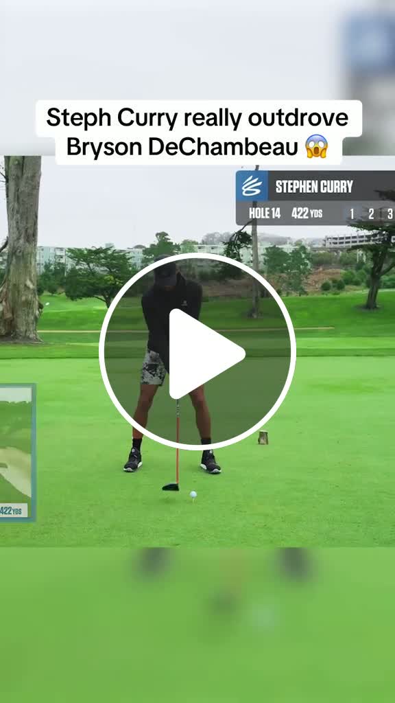 Steph Curry really outdrove Bryson DeChambeau 😱👏 (via @Bryson DeChambeau) #golf #stephcurry # ...