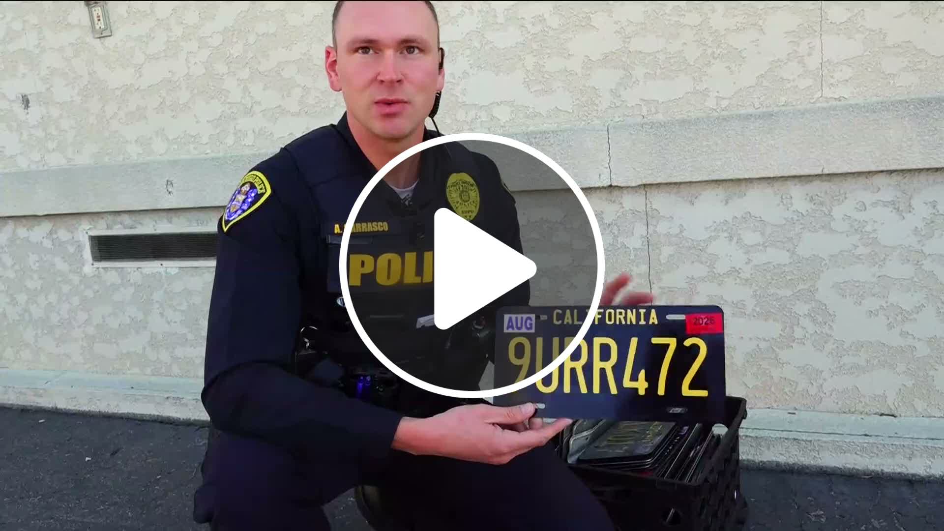 San Diego Police seize dozens of illegally modified license plates in a ...