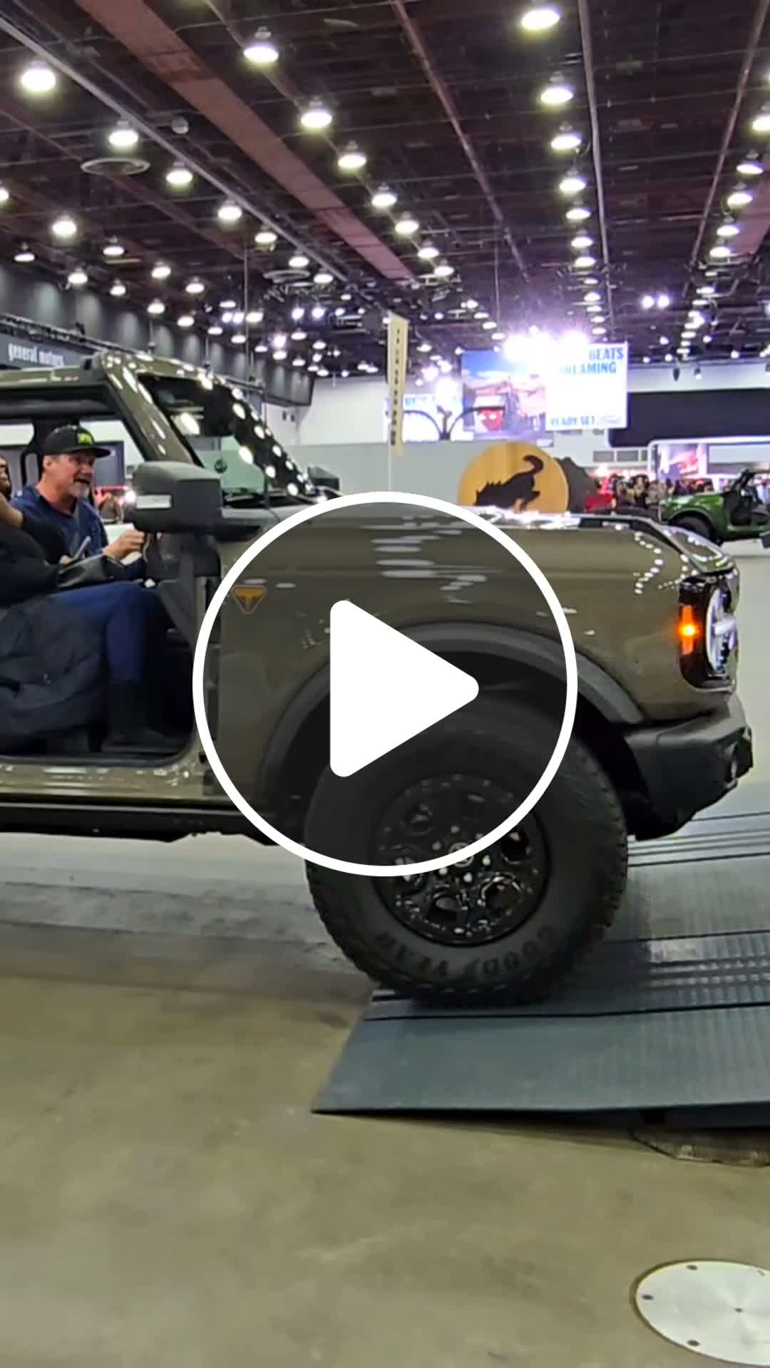 Ford Bronco Drives Over Giant Hill At Detroit Auto Show Off Road ...