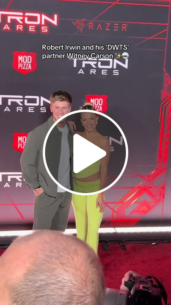 @Robert Irwin & @Witney Carson hit the #TronAres red carpet 🪩 created ...